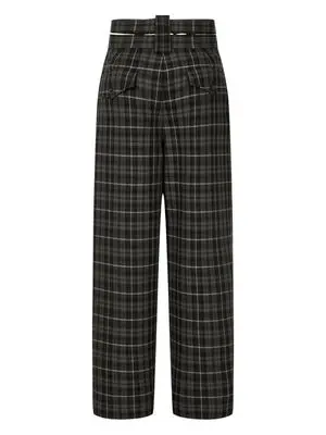 STUDIO TOMBOY Tartan-check Belted Trousers
