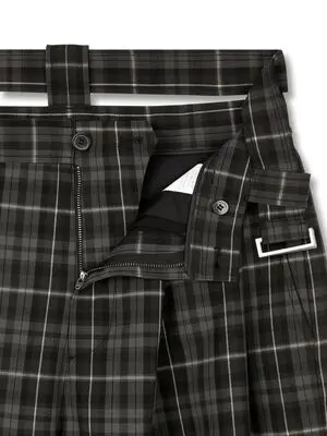 STUDIO TOMBOY Tartan-check Belted Trousers