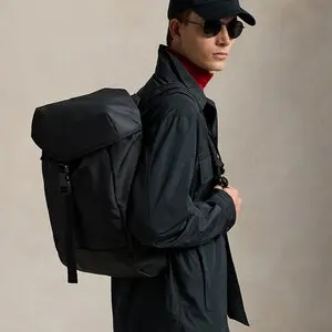 Ralph Lauren Tonal Logo Backpack - Black
