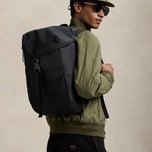 Ralph Lauren Tonal Logo Backpack - Black