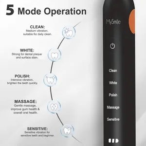 MYSMILE Sonic Toothbrush & Replacement Heads Bundle