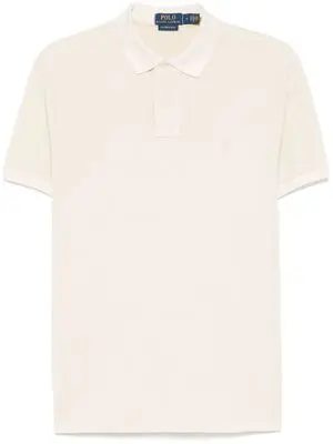 Polo Ralph Lauren Polo Pony Embroidered Polo Shirt - Neutrals
