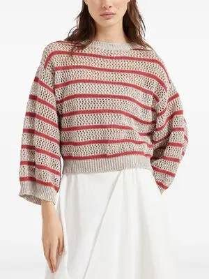 Brunello Cucinelli Net Sweater - Neutrals