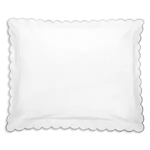 MATOUK Dakota Percale Standard Sham - Silver