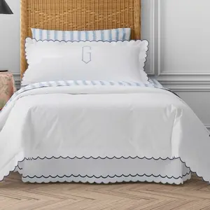 MATOUK Dakota Percale Standard Sham - Steel Blue
