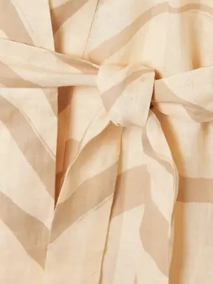 Johanna Ortiz Sail Softly Belted Printed Linen Robe