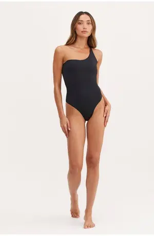 AU NATUREL BY GOTTEX Kate One Shoulder One Piece - Black