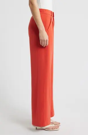 Wit & Wisdom Relaxed Waist Wide Leg Trousers - Red Clay