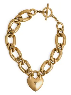 Patou Heart Chain Necklace - Gold