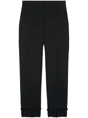 Ports 1961 Ruffled Hem Trousers - Black