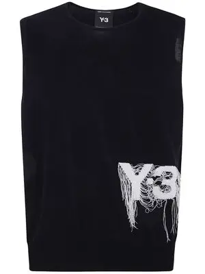Y3 Logo-embroidered Vest - Black