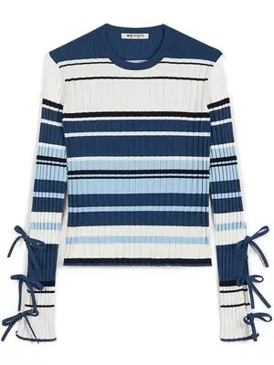 Ports 1961 Striped Sweater - Blue