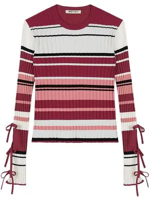 Ports 1961 Striped Knit Top - Red