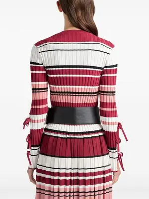 Ports 1961 Striped Knit Top - Red