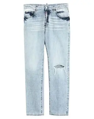 Dsquared2 Cotton Denim Straight-leg Jeans - Blue