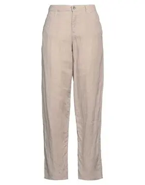 Emporio Armani Linen Tapered Pants - Beige