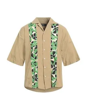 Dsquared2 Shirt Khaki Size Cotton, Polyamide