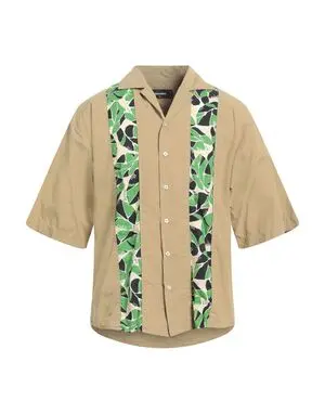 Dsquared2 Shirt Khaki Size Cotton, Polyamide