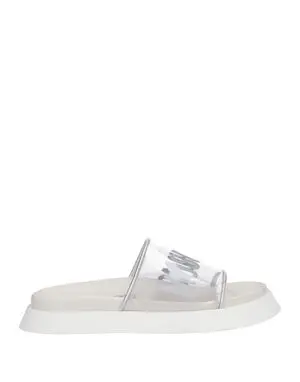 Moschino Pvc Pool Slides With Metallic Detailing