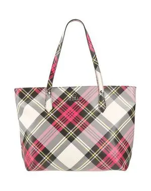 VIVIENNE WESTWOOD Tartan Coated Fabric Tote - White