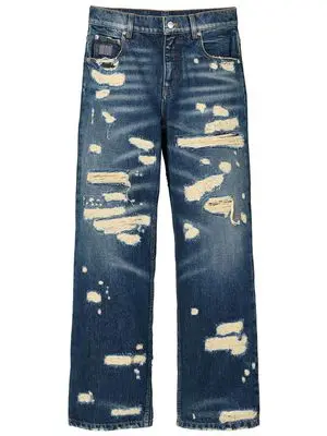 Marc Jacobs The Rip And Repair Straight Jean - Blue