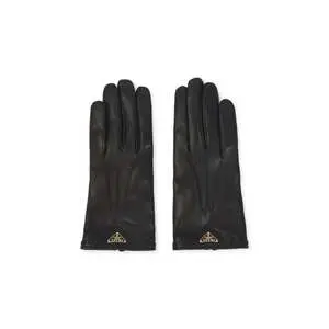 Prada Long Suede Gloves - Black