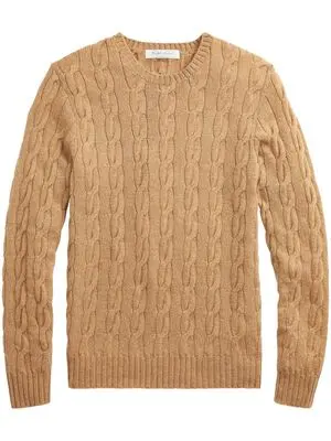Ralph Lauren Purple Label Cable-knit Jumper - Brown