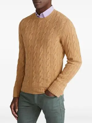 Ralph Lauren Purple Label Cable-knit Jumper - Brown