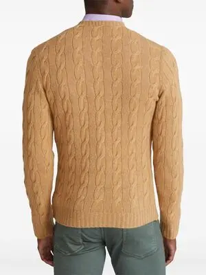 Ralph Lauren Purple Label Cable-knit Jumper - Brown