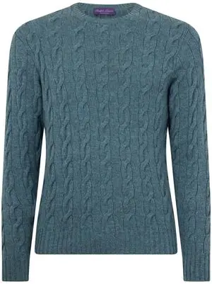 Ralph Lauren Purple Label Cable-knit Jumper - Blue
