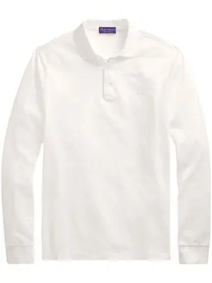 Ralph Lauren Purple Label Polo Pony-embroidered Polo Shirt - White