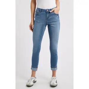 1822 Denim Cuffed Ankle Skinny Jeans