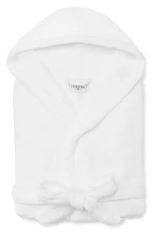 SFERRA Bello Nuovo Combed Cotton Hooded Robe - White