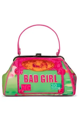 Jeffrey Campbell Beep-beep Top Handle Bag - Green Bad Girl Combo