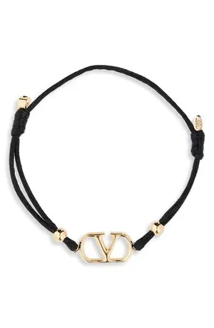Valentino Garavani Valentino Garavani VLOGO Signature Cord Bracelet Nero