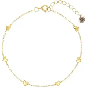 DLORIA Hollywood Sensation Forever Yours Heart Charm Bracelet - Gold