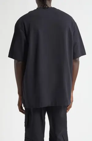 Acne Studios Tourist Logo Embroidered Cotton T-shirt