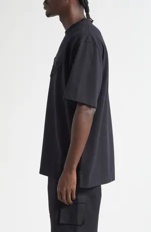 Acne Studios Tourist Logo Embroidered Cotton T-shirt