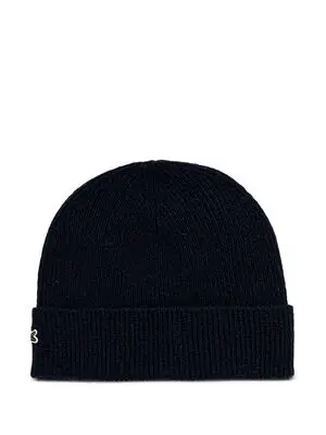 Lacoste Crocodile-appliqué Beanie - Blue