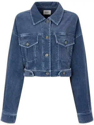 STUDIO TOMBOY Corduroy Cropped Jacket - Blue