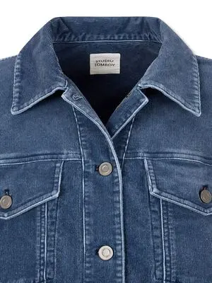 STUDIO TOMBOY Corduroy Cropped Jacket - Blue