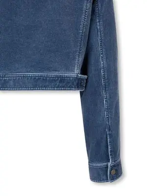 STUDIO TOMBOY Corduroy Cropped Jacket - Blue