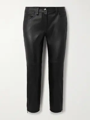 Magda Butrym Cropped Skinny Leather Pants