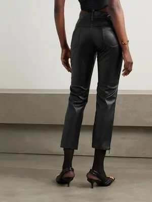 Magda Butrym Cropped Skinny Leather Pants