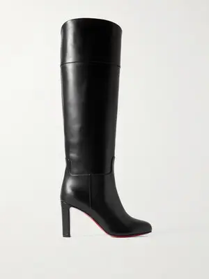 CHRISTIAN LOUBOUTIN Loo Botta 85 Leather Knee Boots