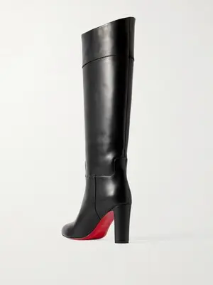 CHRISTIAN LOUBOUTIN Loo Botta 85 Leather Knee Boots