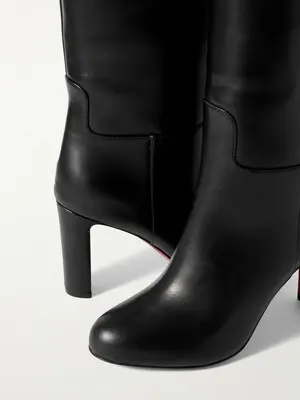 CHRISTIAN LOUBOUTIN Loo Botta 85 Leather Knee Boots