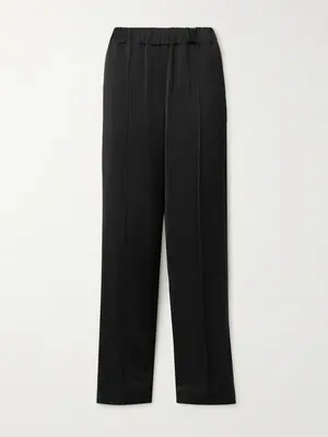 Women's Draped Satin Track Pants