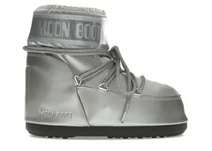 Moon Boot Icon Faux-Fur Low Boots Glance Silver
