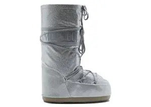 Moon Boot Icon Glitter Boots - Silver